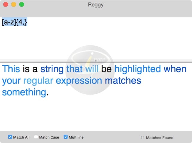 Reggy ~ MAC OS 上驗證 Regular Expression 的小軟體 - 海芋小站