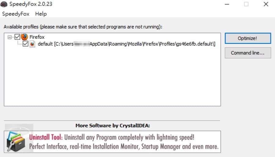 SpeedyFox Portable 2.0.28 英文可攜免安裝版 ~ 一鍵加速你的 Firefox、Chrome…等 - 海芋小站