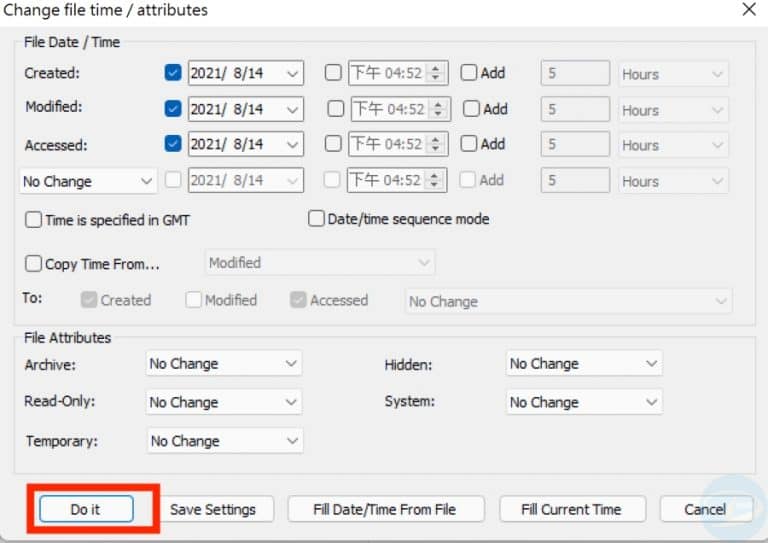 《BulkFileChanger》批次修改檔案時間及屬性 - 海芋小站
